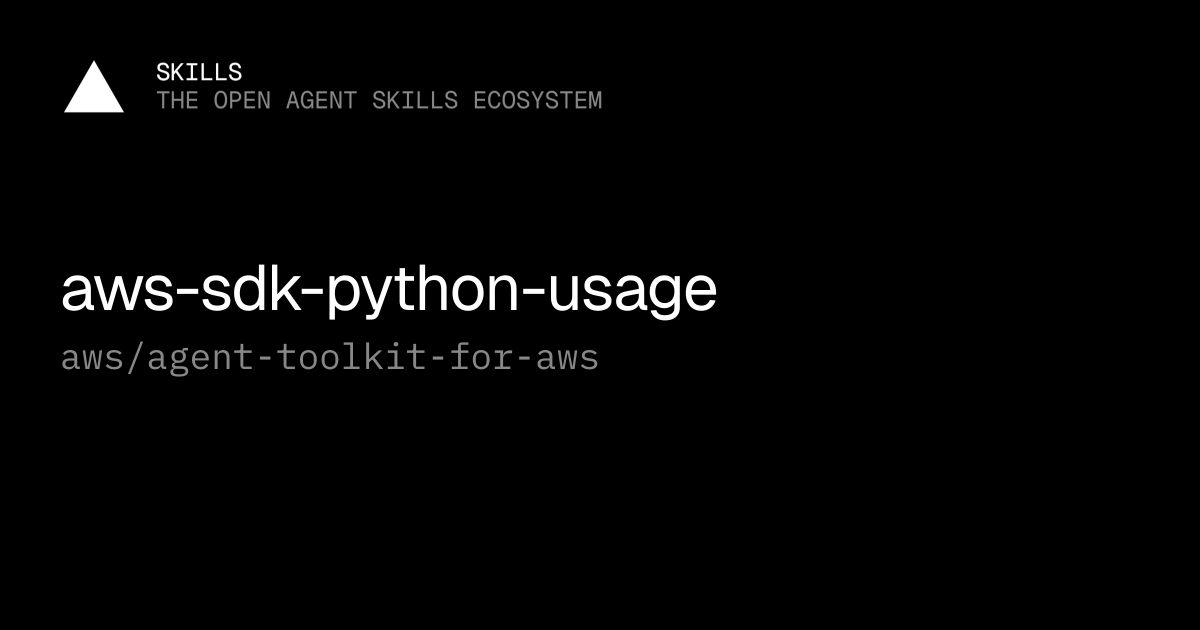aws-sdk-python-usage — aws/agent-toolkit-for-aws